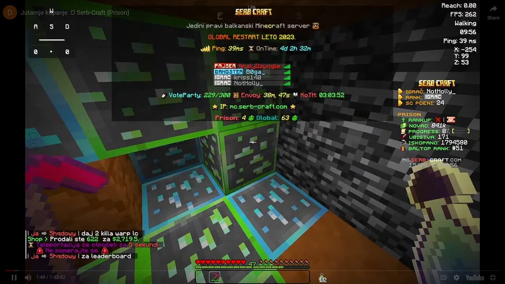 Prijava igraca NotHolly_ e e e - Pregledane prijave - SERB-CRAFT Forum