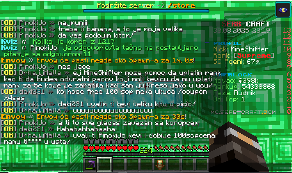Ptijava igrača /Psuje majke više nego Aleksa - Pregledane prijave - SERB-CRAFT Forum