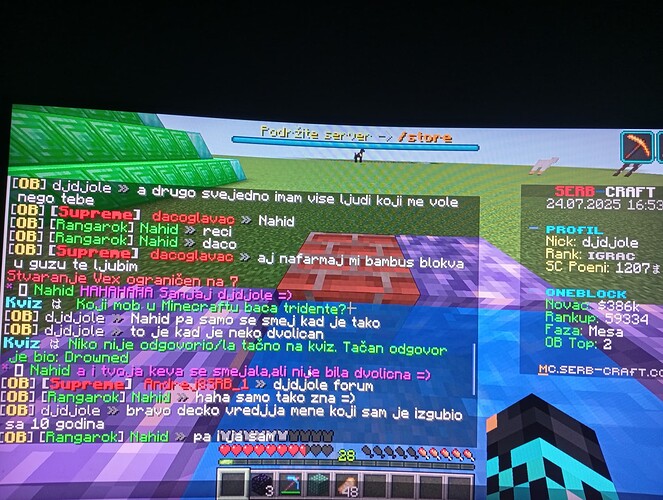 Prijava igrača za vredjanje - Pregledane prijave - SERB-CRAFT Forum