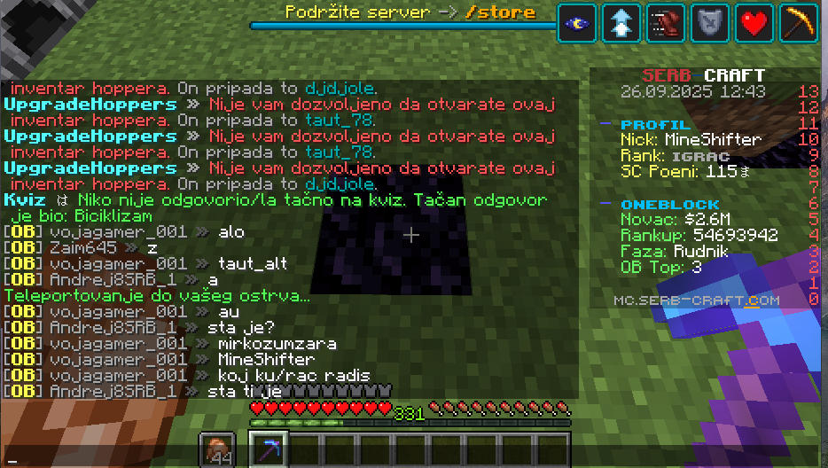 Prijava igrača Rečnik :D - Pregledane prijave - SERB-CRAFT Forum